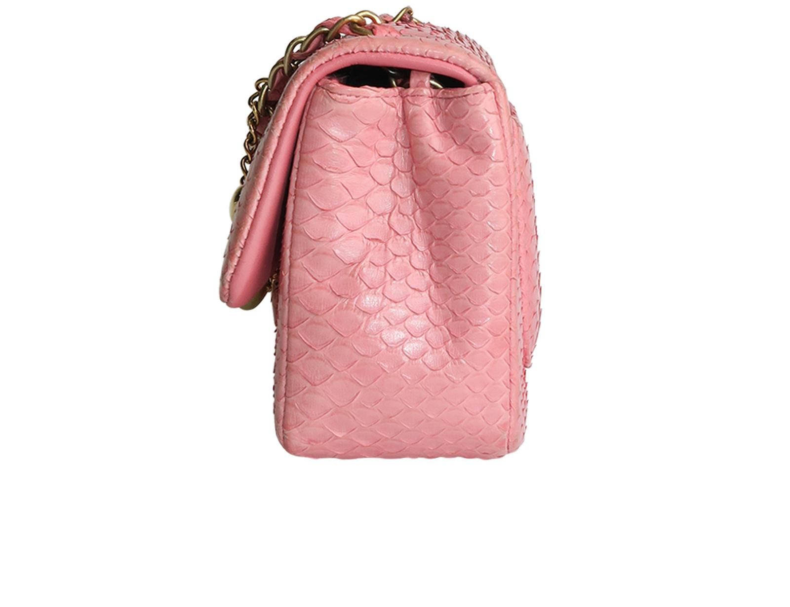 Chanel Python Rectangular Mini Classic Flap Bag, Chanel - Designer Exchange | Buy Sell Exchange